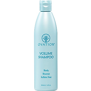 Ovation Hair Volume Shampoo - For Voluminous, Bouncy Hair - 12 oz - Gentle Cleansing and Helps Removes Excess Hair Oil - For Fine, Thin Hair - With Fenugreek, Aloe Vera, Saw Palmetto