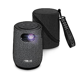ASUS ZenBeam Latte L1 Portable LED MiniSmart Wi-Fi Projector 300Lumens, Native 720PHD, Harman Kardon 10W Bluetooth Speaker, 3-Hour Video Playback, Wireless Projection, HDMI, Remote Control, AptoideTV