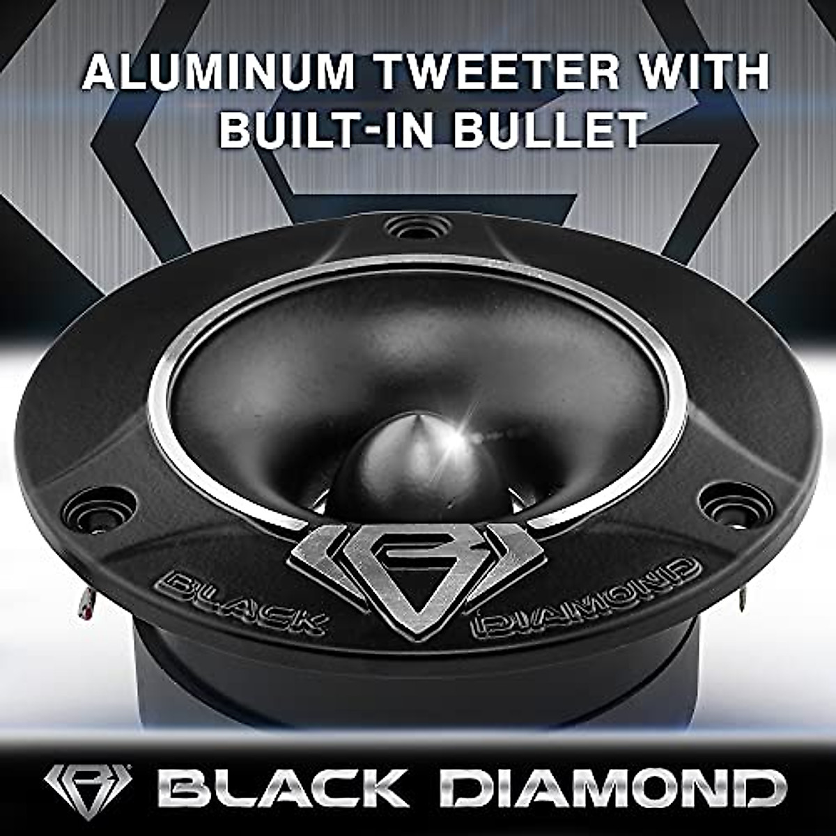 BLACK DIAMOND Dia-T1 1" Super Bullet Tweeter 240 Watts 4-Ohm Ohms Built in Crossover (2 Speakers)