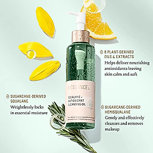 BIOSSANCE Squalane + Antioxidant Cleansing Oil. Lightweight Facial Oil Cleans Deep into Pores, Removes Makeup and Hydrates Skin. For all Skin Types (6.7 ounces)