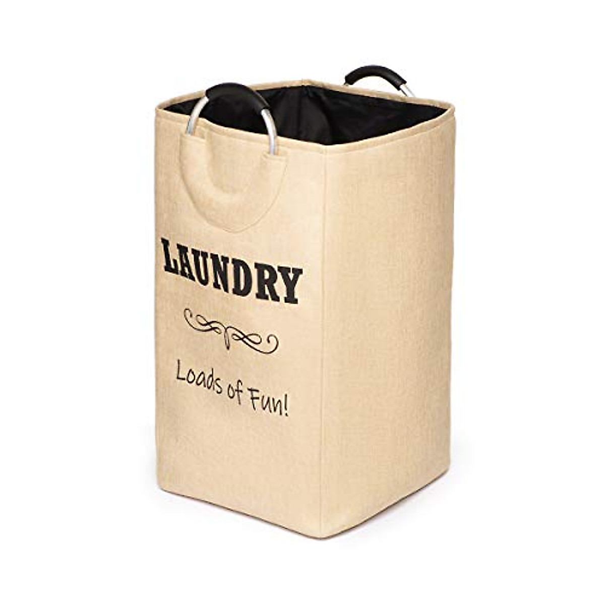 CAIVA Laundry Basket, Contemporary Style Collapsible Laundry Hamper, Perfect Clothes Hamper for Laundry and Storage (Beige)