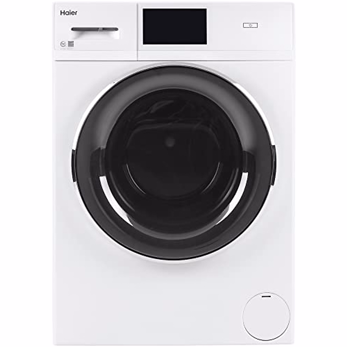 Haier QFW150SSNWW 24" Frontload Washer with 2.4 cu. ft. Capacity 16 Cycles Electronic Controls Built-in Wi-Fi Connect in White