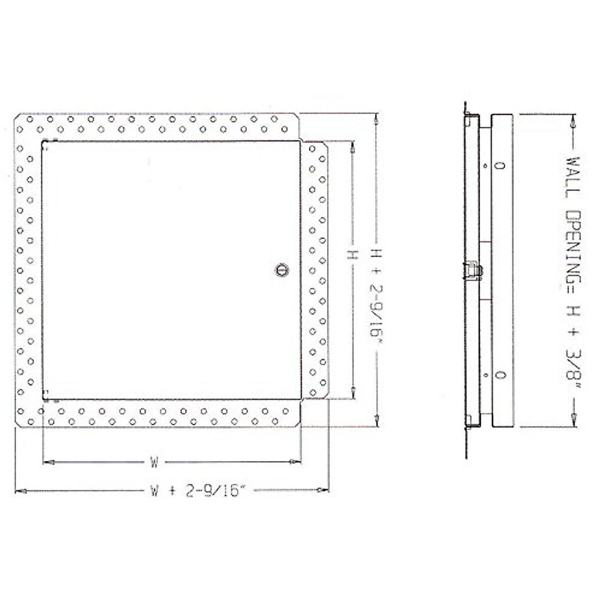 DW-5040 Acudor Flush Access Panel with Drywall Bead Flange 22" x 22"
