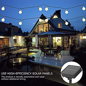 Indoor Outdoor Fairy Lights, Solar Patio Lights Warm White Outdoor Garden Solar Lights with Remote Control for Home