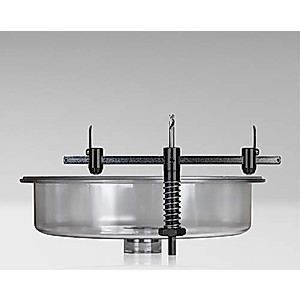 Jonard Tools AHC-10, Professional Grade Round Hole Saw Cutter, Includes Dust Shield and Case, Cuts Plywood Plasterboard Sheetrock Acrylic Up to 1 1/16” Thick, Adjustable Hole Size 2.2” to 10”, Silver