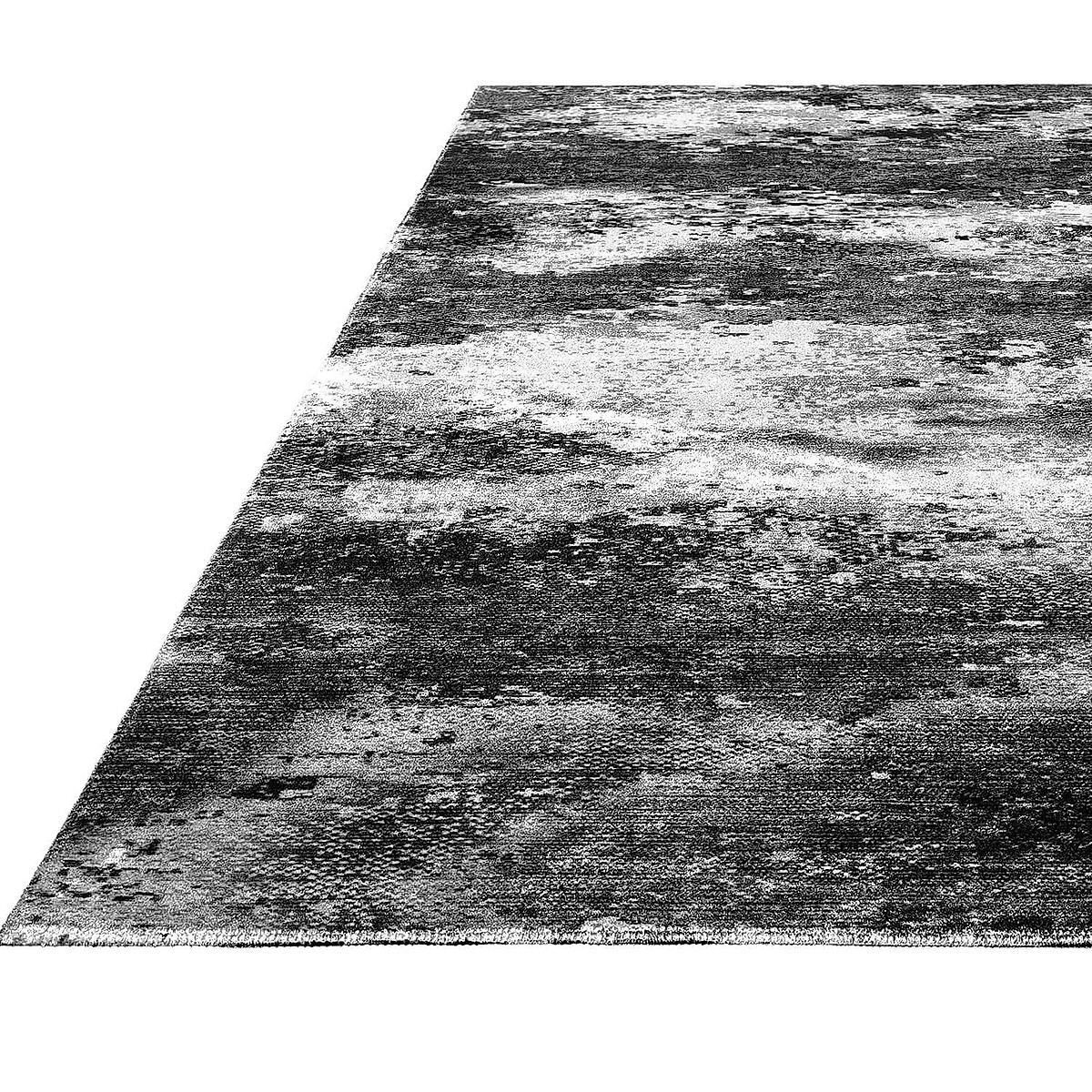 LuuL Home Non Slip Rugs 5x7 Modern Abstract Easy Silk Rubber Backing Soft Area Rug for Living Room Easy to Clean Non Shedding Kitchen for Bedroom Indoor Carpet (Gray - Black, 5x7)