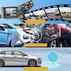 MINIEYE AI Collision Avoidance Device - 1944P Smart Dash Cam with ADAS, 140° Wide Angle Front Dash Camera with Sony Starvis Sensor, Collision, Lane Departure Warning, Night Vision, APP OTA Update