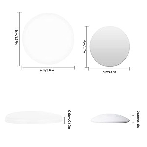 Door Stopper Wall Protector 8 PCS, Door Stop with Strong Back Adhesive, Quiet and Shock Absorbent Silicone Wall Protectors from Door Knobs, Prevent Damage to Wall, (White, Clear)