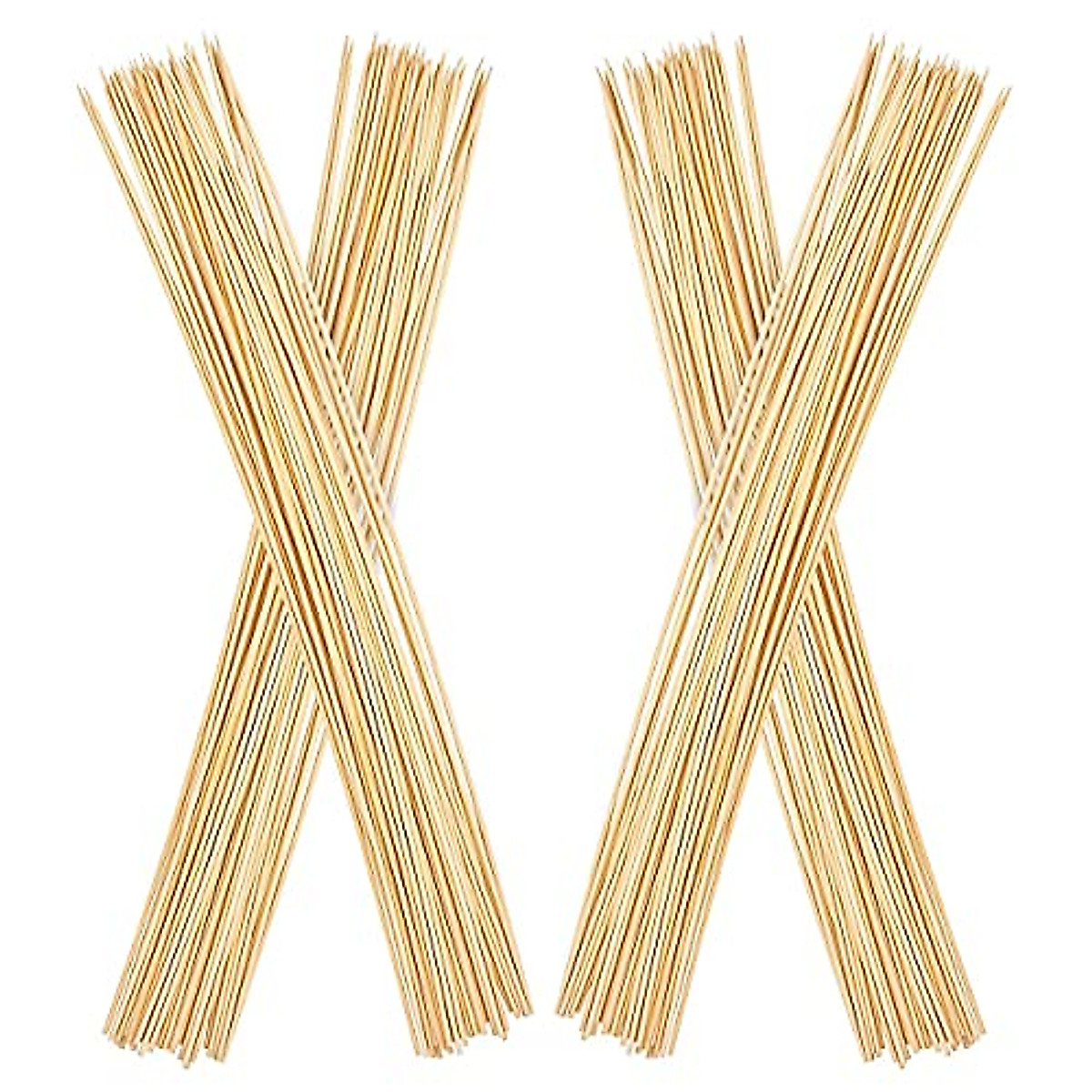 Grill Skewers for Fruit Kabobs - 100Pcs 16 Inches Disposable Marshmallow Roasting Sticks Bamboo Wooden Sticks for Food - Meat Sticks Wooden Wedding Favors Sandwich Meat BBQ Skewers for Appetizers