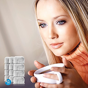Housewares Solutions Pack of 12 Replacement Charcoal Water Filters for All Cuisinart Coffee Machines - Cuisinart Compatible (Not Keurig) Filters Fit Both Newer & Older Models Cuisinart Coffee Makers