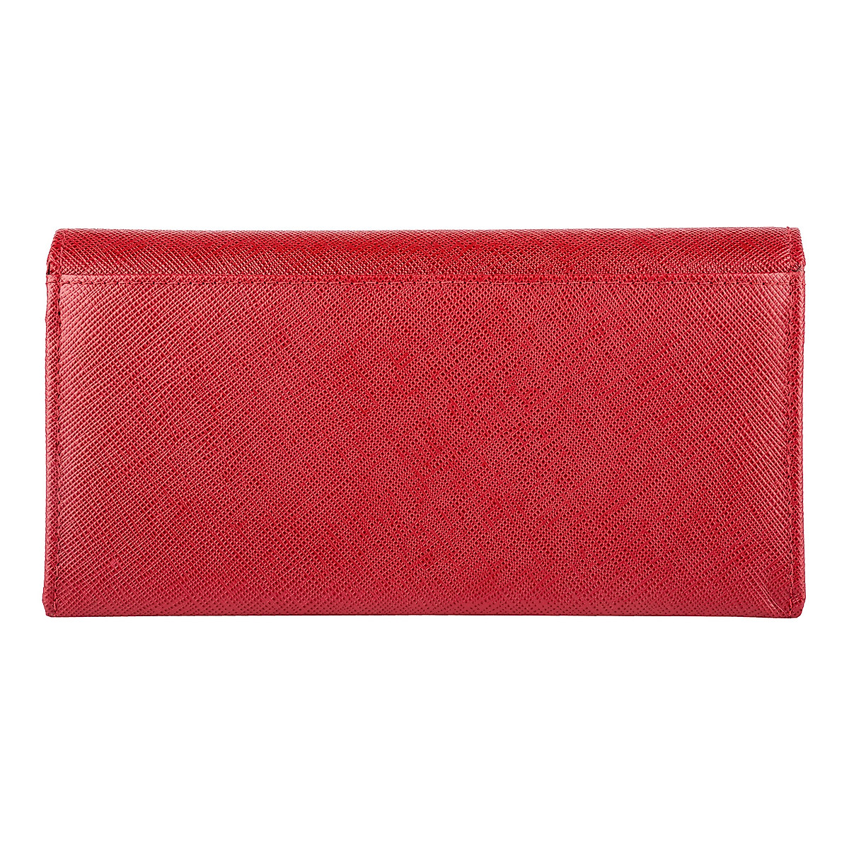 Zinda Genuine Leathers Women’s Wallet Long Purse Flap Over RFID Protection (Red)