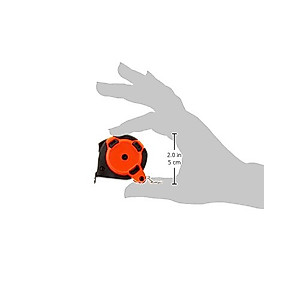 Crescent Lufkin 1/2" x 6' Mini Hi-Viz® Orange Yellow Clad Keychain Tape Measure - Counter Display - CS8506 , Black