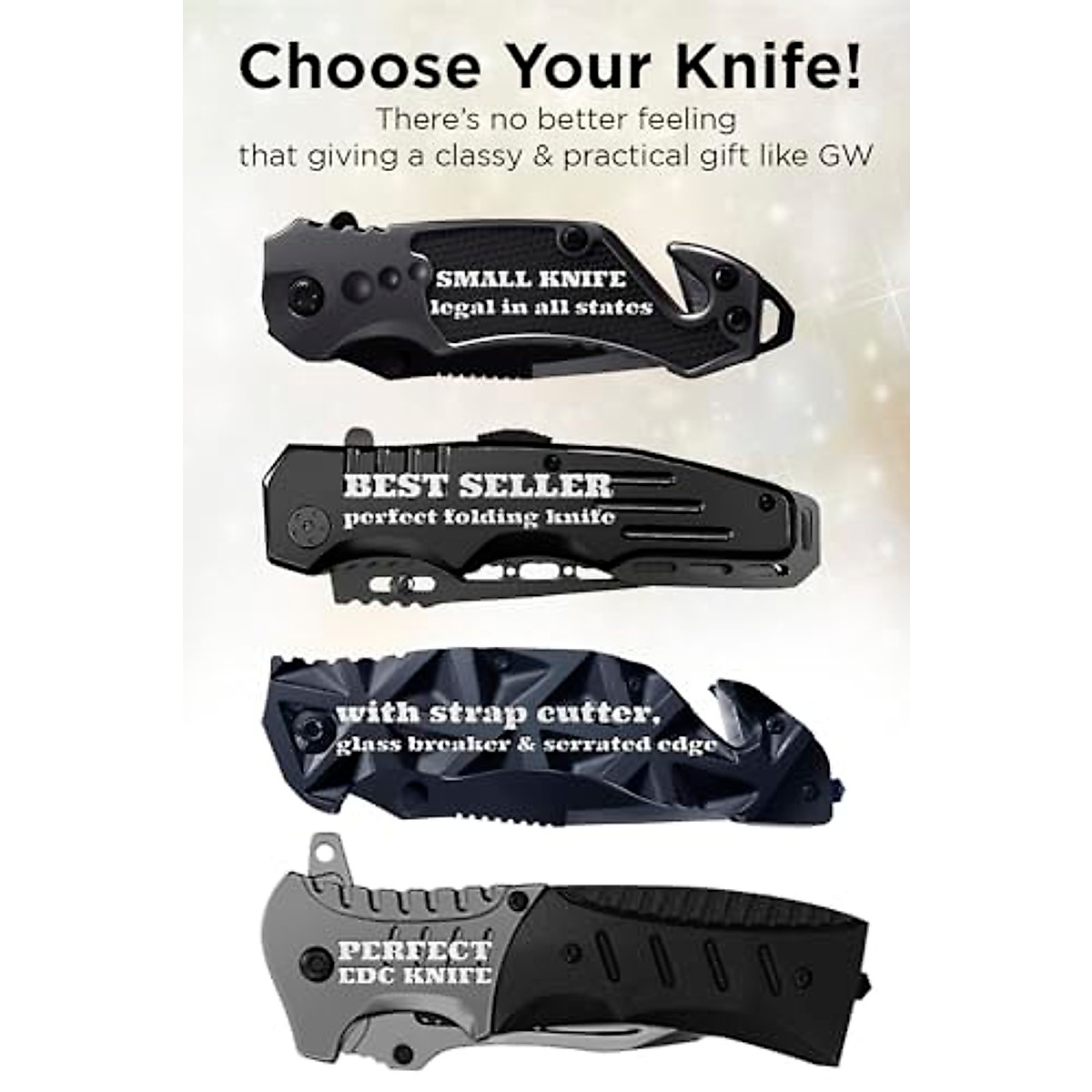 Personalized Gifts for Men - Engraved Pocket Knife - Custom Knife for Men Dad Him All - Chistmas Gift Ideas Mens Gifts for Christmas Stocking Stuffers 6680 PS