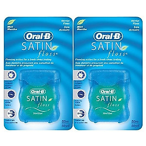 Oral B Satin Floss - Mint - 55 yd - 2 pk