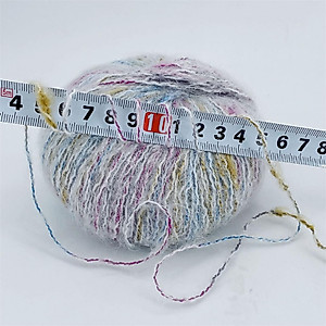 100g Colorful Plush Wool Thread Cashmere Soft for Sweater Hat Mohair Yarn Colored Dots Knitting Spokes Hook Needlework