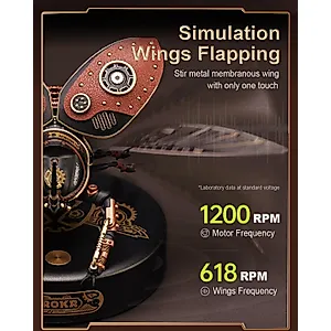 ROKR 3D Puzzles for adults Electric Insect Metal Model Building Kit Desk Toys Hobby Kit for Adults Gift for Teens (Rhinoceros Beetle)