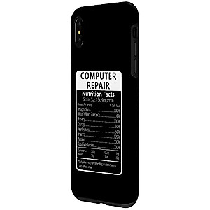 iPhone XS Max COMPUTER REPAIR Nutrition Facts Sarcastic Case