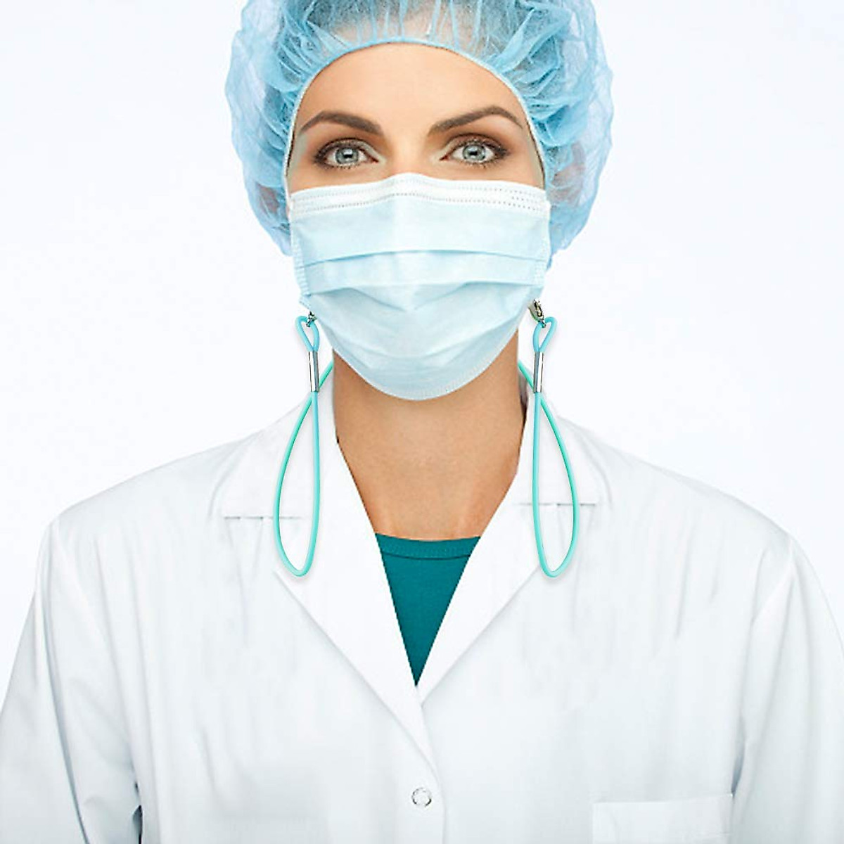 12-Color Pack Unisex Adjustable Length Face Mask Elastic Lanyard Strap, Convenient Neck Cord Slider Retainer Pressure Relief Ear Loop Extender Holder Lobster Claw Clasps Polyester Fabric Adult and Kid