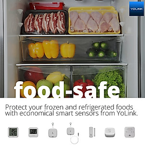 Smart Temperature Humidity Sensor Works w/Alexa IFTTT, 1/4 Mile Super Long Range Wireless Digital Hygrometer Indoor Thermometer Humidity Meter Temperature Humidity Monitor Sensor -YoLink Hub Required