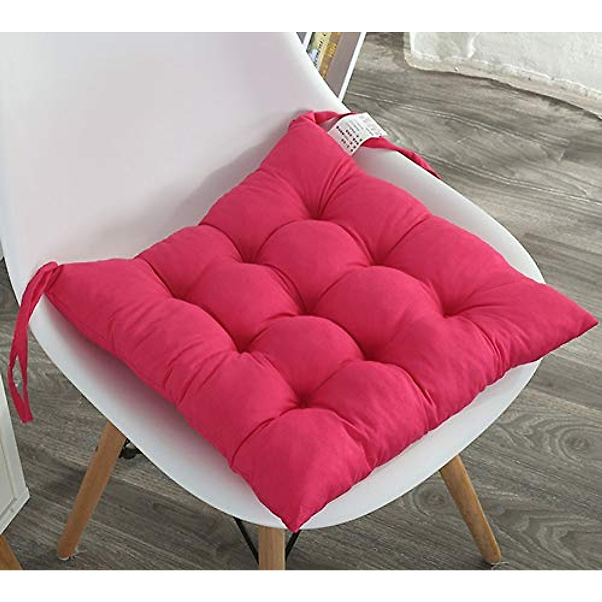 Chair Pads Seat Cushion with Ties,Outdoor Indoor Soft Thicken Comfy Seat Pads Cushion Pillow,Dining Room Kitchen Chair Cushions for Home Office Car Patio Furniture Garden Decoration (K/Hot Pink)