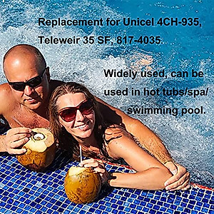 PWW35L Hot Tub Filter Cartridge Filter Compatible with Unicel 4CH-935 Waterway 817-4035 Teleweir 35 SF, Pool & Spa Filter, 2 Pack