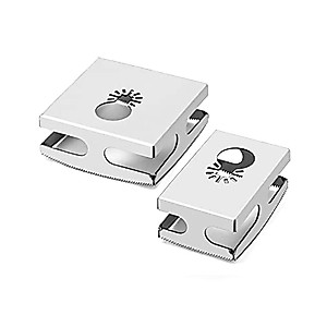 QWORK Square Slot Cutter, 2 Pcs Steel Sleeve Slotting Knife Square Rectangular Milling Cutter Engraving, One Step Hole Cutting Tool for Carving Milling Sheetrock/Wood/Drywall/Voltage Box