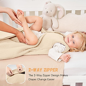 Yoofoss Baby Sleep Sack 12-18 Months TOG 2.5 Winter Baby Wearable Blanket, 100% Cotton Toddler Sleeping Sack 2-Way Zipper Warm Quilted Sleepsack