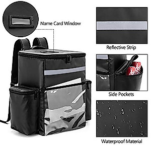 Trunab 31L Leakproof Food Delivery Backpack Waterproof Cooler Backpack for Beach, Picnic, Camping, Uber Eats, Doordash