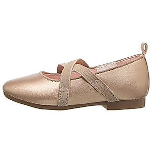OshKosh B'Gosh Baby-Girl's Flora Ballet Flat, Rose, 7 M US Toddler