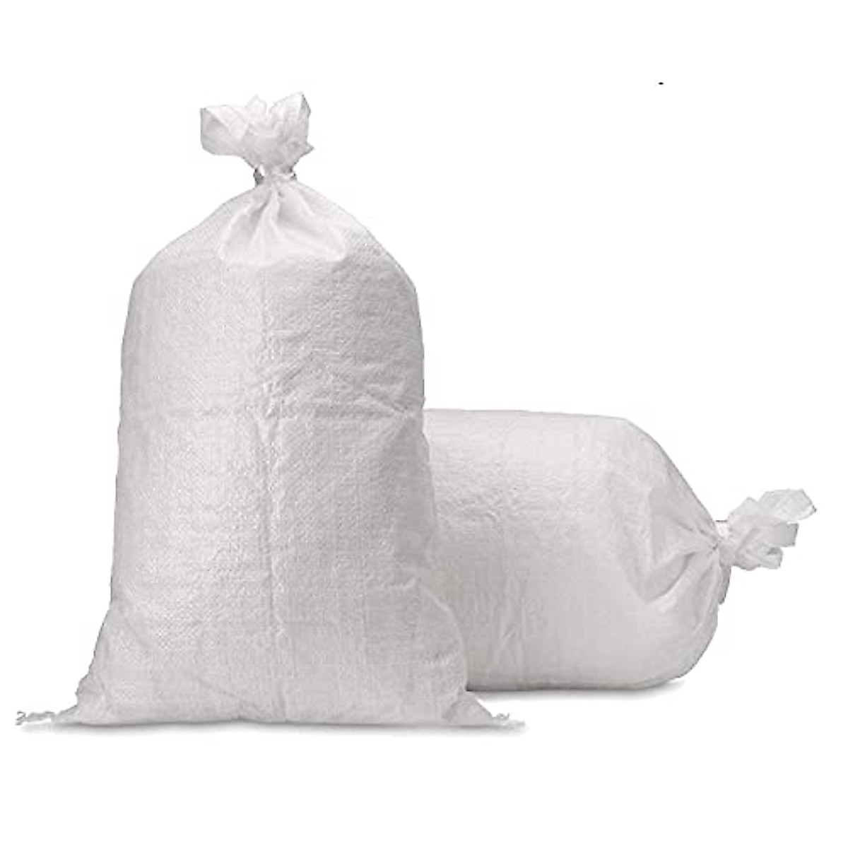 UpNorth Sandbags - Box of 100 - Empty Woven Polypropylene Sand Bags w/Ties, w/UV Protection; size: 14" x 26", color: White