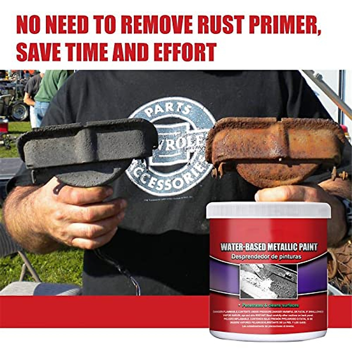 Plimida 100ML Water-Based Metal Rust Remover, Chassis Rust Converter, Multi Purpose Anti-rust Rust Remover Repair Protect, Maintenance Cleaning Rust Dissolver for Car, SUV, Truck, with Brush (1Pcs)