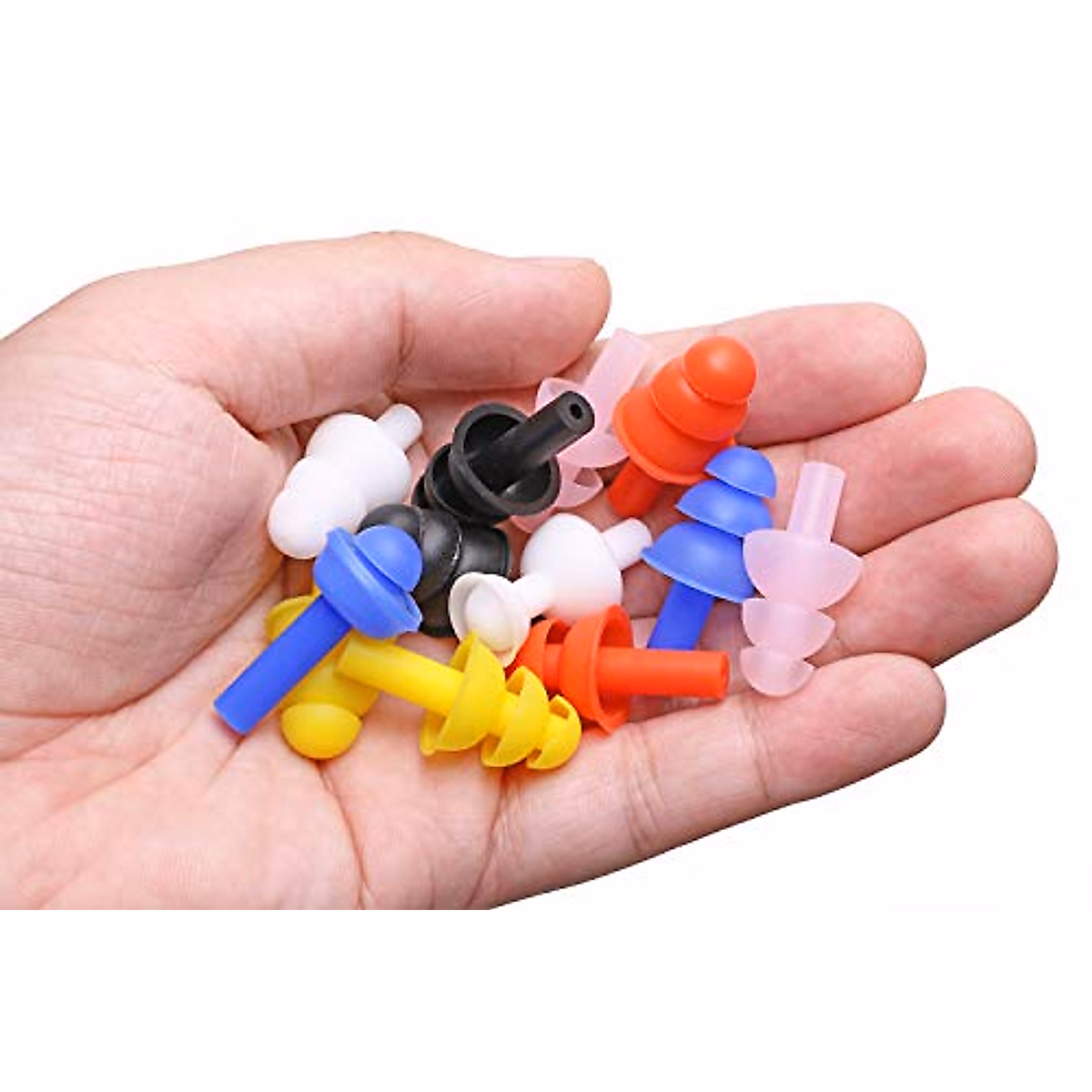 Tupalizy Reusable Soft Flexible Silicone Swimming Ear Plug Waterproof Comfortable Earplug for Sleeping, Showering, Bathing, Learning, Concerts, Airplane, Noise Reduction and Hearing Protection, 6Pairs