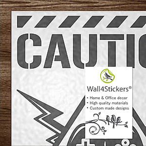 Caution extreme gamer wall sticker boys bedroom decor gaming wall art kids room decorations stickers teen gamers boy posters boy decal teenage decoration vinyl home mural funny game rooms design black