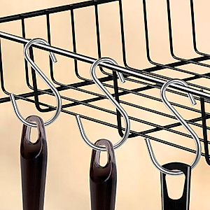 Dapute 60 Pack 1.8 inch Small S Hooks for Hanging, Stainless Steel S Hook Heavy Duty, Rust-Free Mini S Shaped Hooks for Wire Shelf Hanging Plants Jewelry Kitchen Utensils Ornament Light Mugs