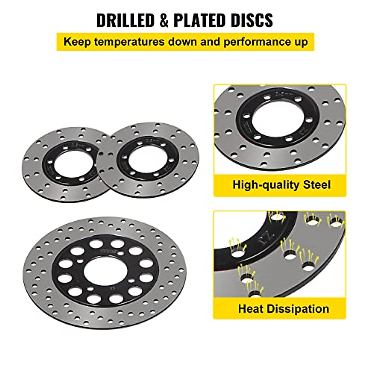 Vevor Go Kart Brake Master Cylinder Kit Go Kart Hydraulic Brake Kit Universal Go Karts Brake Kit Kandi Complete Including Master Cylinder, Hose, Caliper, Pad for 150cc : Automotive