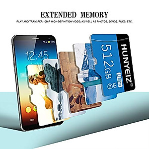 512GB Micro SD Card High Speed Class 10 Memory Card for Smartphone/Camera/Tablet/Car Navigation and Drones（512GB