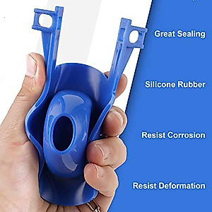 AMAYJUELONG Toilet Flapper Replacement, 2-inch Universal Toilet Stopper Flapper Compatible with American Standard Toilet Tank, Long-Lasting Rubber Seal Flapper with Stainless Steel Chain/Blue