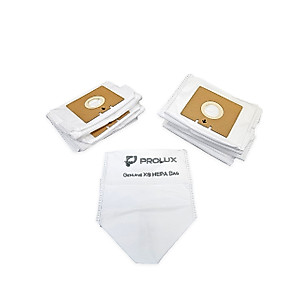 10pk Bags for Prolux X8 Backpack Vacuum Cleaner, Genuine HEPA Filtration, Direct Fit, Disposable, Designed in the USA