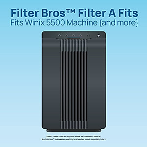 Filter Bros 115115 Replacement HEPA Filter A Fits Winix Plasmawave 5500-2 5300-2