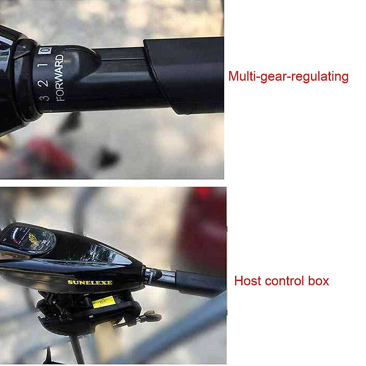 Electric Trolling Motor w/Brackets, Bow Mount Trolling Motor Battery Clamp, 6 Speed