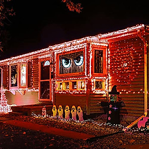 NEROSUN Christmas Mini String Lights, 20FT 100 Count Incandescent Connectable Green Wire Christmas Lights, Waterproof Christmas Decorations for Indoor Outdoor Home Garden Yard Decor (Orange, 1)