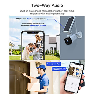 Topiacam Wireless Security Camera System Outdoor with Solar Powered for Home Includes Base Station and Cameras, 3MP Night Vision with 2-Way Audio (4 Solar Camera Set)