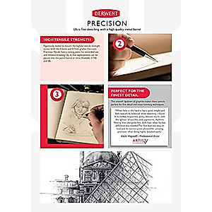 Derwent Mechanical Pencils 0.7, Metal Barrel, Precision, HB (2302429)