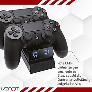 Venom Twin Sony Docking Station - Dual Charging for PS4 Controller/Gamepad - PlayStation 4