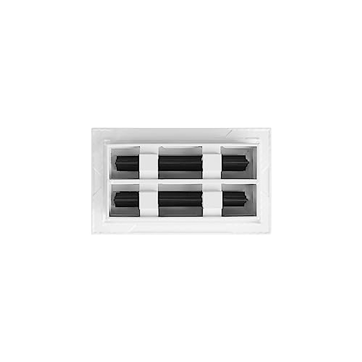 BUILDMART - 8x4 Modern AC Vent Cover - Decorative White Air Vent - Standard Linear Slot Diffuser - Register Grille for Ceiling, Walls & Floors - Texas Buildmart