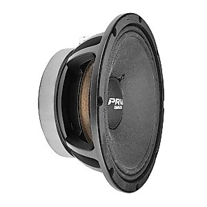 PRV AUDIO 8 Inch Midrange Speaker 8MR600X-4, 600 Watts 4 Ohm, 2 in Voice Coil, X-treme Mid Range Loudspeaker for Pro Car Audio Systems (Single)