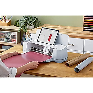 Cricut Smart Glitter Iron On (13 in x 3 ft), Iron On Vinyl Roll for DIY Projects, Matless Cutting, All Surface Applicable, Washable HTV for Stickers & Home Decor, Cricut Maker 3 & Explore 3, Red