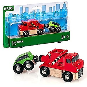 Brio World 33528 - Trusty Tow Truck - Wooden Toy Train Accessory for Kids Ages 3 and Up
