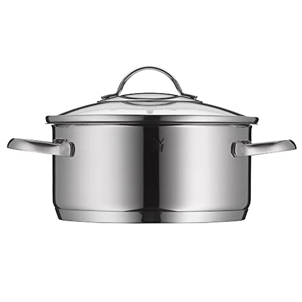 WMF Pot Ø 20 cm Approx. 2.5L Provence Plus Pouring Rim Glass Lid Cromargan Stainless Steel Polished Suitable for Induction Hobs Dishwasher-Safe