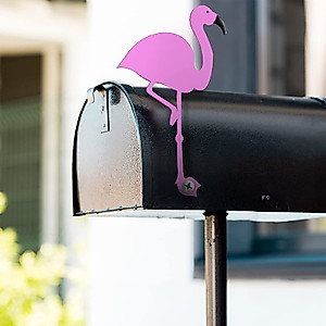 2 Pieces Mailbox Flags Flamingo Coconut Tree Mailbox Replacement Flags for Roadside Mailbox Flag Replacement Metal Mail Box Flag Decorations for Brick Mailbox Hardware, 2 Styles